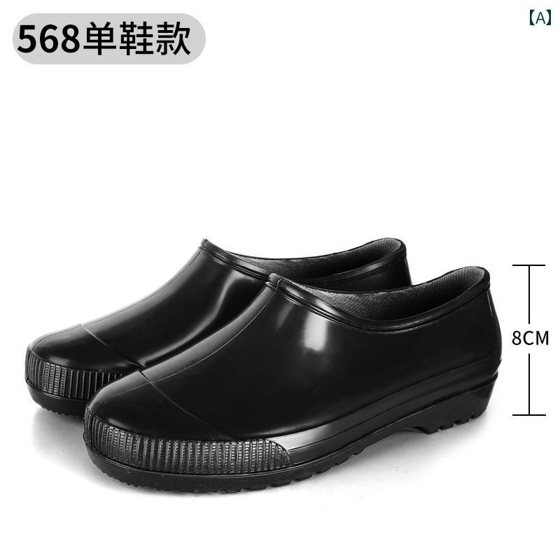 メンズ レインブーツ ウォーター シューズ フィッシング バケット オーバー ミッドハイ ブーツ 海 狩猟 防水 労働 保護 ゴム 靴サイズ: 39 40 41 42 43 44 45ソール素材：ゴム