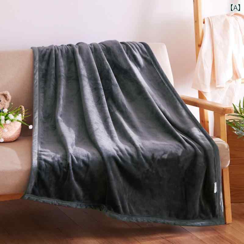 小さめ ブランケット ソファカバー オフィス 昼寝用 厚手 エアコン コーラル フリース シングル レッグカバー 冬用 ランチ ブレイク素材：ポリエステルサイズ: 75cmX100cm 膝掛けブランケット/収納バッグ付き.100cmx120...