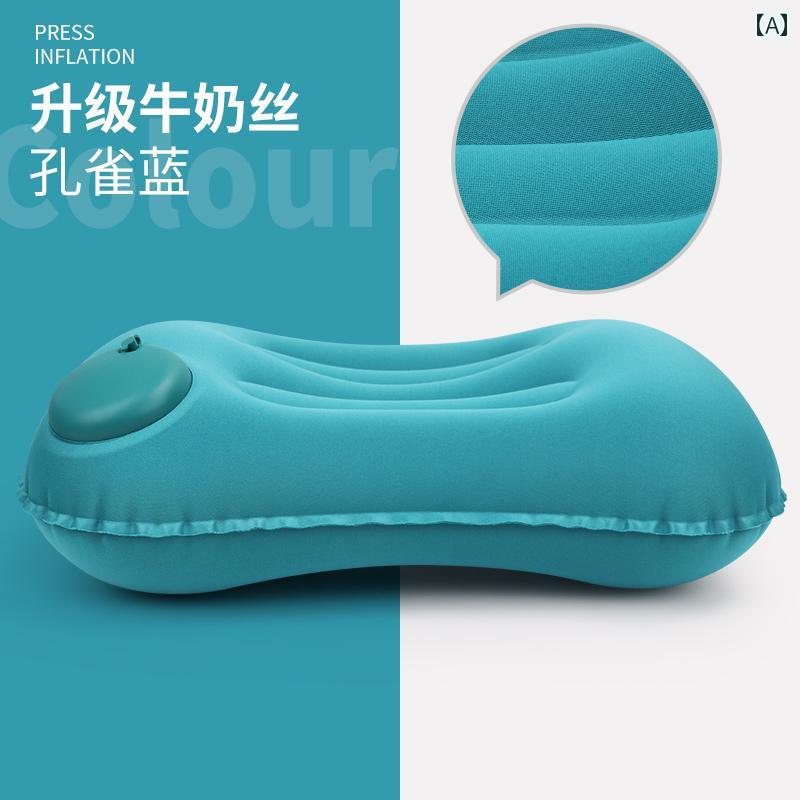 インフレータブル 枕 旅行用 ポータブル U字型 ウエスト クッション アウトドア キャンプ 飛行機用 大人用 睡眠用 工芸品 トラベル