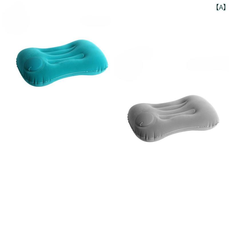 インフレータブル 枕 アウトドア キャンプ ポータブル 折りたたみ 昼寝 旅行用品 車用 クッション ウエスト パッド トラベル