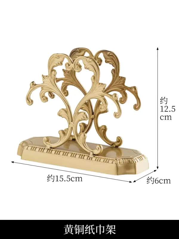 レトロ ライト 豪華 真鍮 ティッシュ ホルダー レストラン 収納 リビング ルーム ダイニング テーブル ボックス ホーム フレンチ ナプキンホルダー 装飾