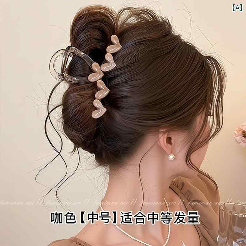 髪の少ない 女性 ヘアクリップ 2025 豪華 後頭部 ピン ミディアム シャーク アクセサリー アップスタイル おしゃれ エレガント