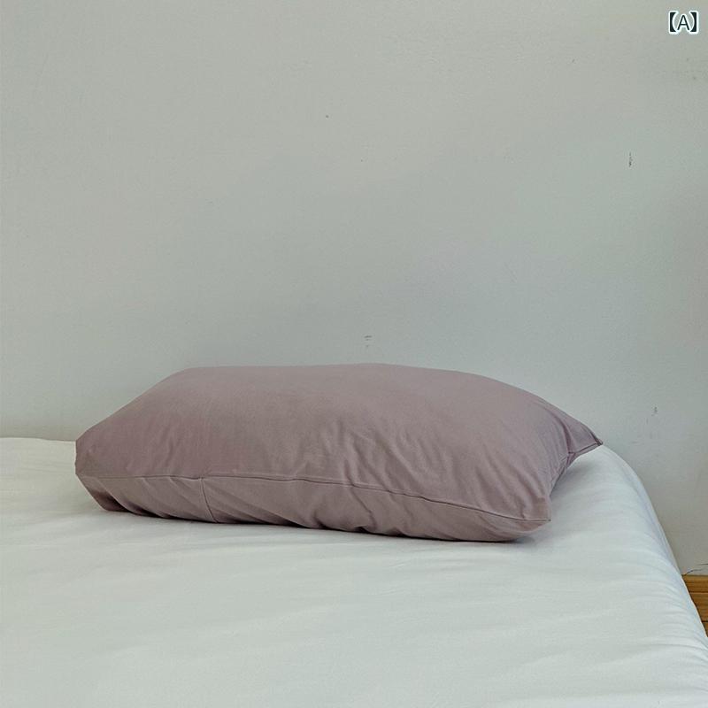 ミニマル シンプル 無地 ニット コットン 枕 カバー ソフト 綿 カラー ホテルライク ピローケース おしゃれ インテリア. 素材：コットン