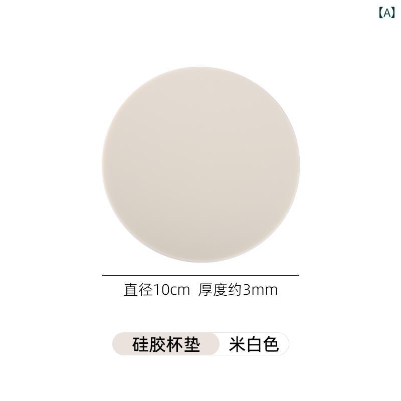 シリコン コースター 茶道 ティーマット 滑り止め ノイズ 低減 ウォーターコースター コーヒー カップ マット 断熱 パッド モダン素材: シリコン