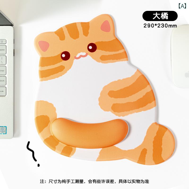 かわいい シャム 猫 マウスパッド 女性用 リスト ガード 小型 ポータブル コンピュータ オフィス デスク 滑り止め カジュアル素材: ゴム厚さ：30mm