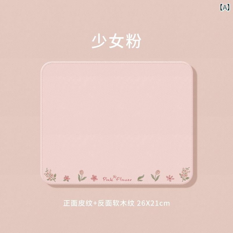 女の子 ピンク マウスパッド ニッチ 花柄 ワークステーション デスクパッド 軽量 豪華 オフィス シンプル かわいい かじゅあるサイズ: 26x21cm厚さ：2mm