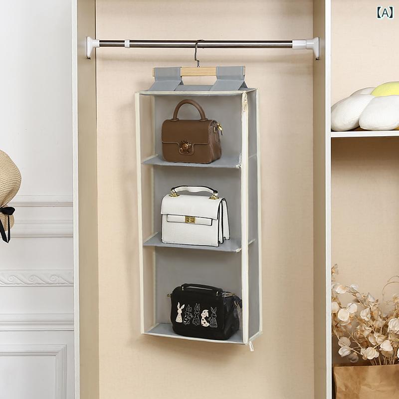 ドア 掛け バッグ 防塵 収納 キャビネット サイド レザーバッグ 壁掛け 多層 ラック 完全 密閉 インテリア リビング ベッドルーム素材：不織布