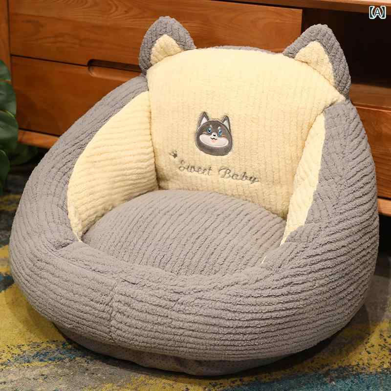 布団 クッション 畳 寝室 家のバルコニー 出窓 床に座る 厚手 柔らかい インテリア カジュアル かわいい リビング 一人掛け素材: ぬいぐるみサイズ：周囲のシートクッション45*30cm（底部に滑り止め設計）【大きいサイズ】周囲のシート...