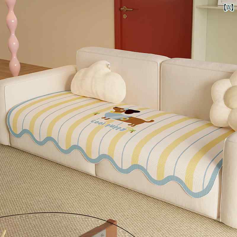 涼しい クール 快適 ソファ クッション カバー 布 2025年 夏 クールマット シート 固定 滑り止め インテリア リビングルーム仕様：70*70CM[肘掛けと背もたれとして使用できます] 70*120CM[小さな2人掛け] 70*15...