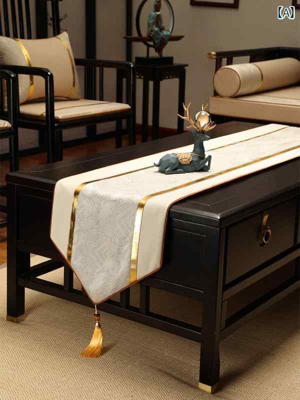 チャイナ風 テーブル フラグ 禅 クロス コーヒー ティーテーブル ダイニング ロング テレビ キャビネット 滑り止め カバー インテリア素材: 布仕様: 35X100cm (テーブルの長さ 0.5m-0.6m に適しています) 35X18...