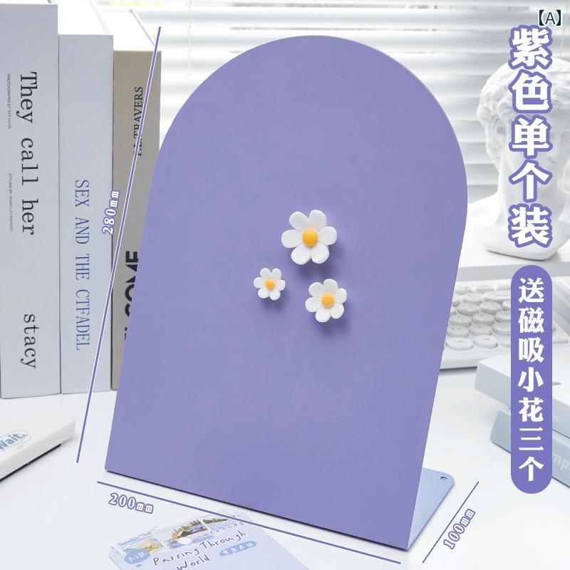デスク トップ 磁気 金属 鉄 メッセージ ボード ホーム 垂直 メモ オフィス 付箋 ディスプレイ ペースト DIY 装飾 写真 壁 棚