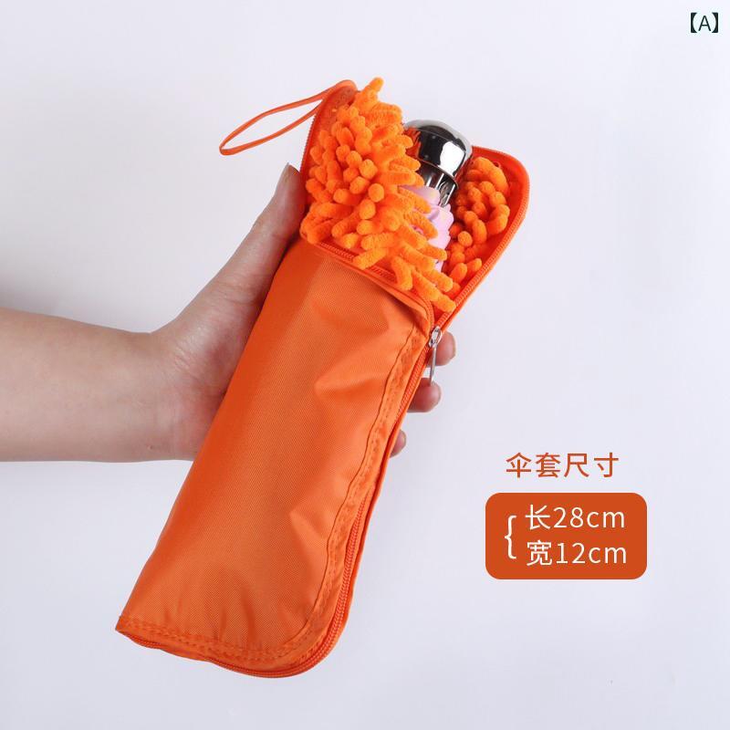 防水 吸 湿性 三つ 折り アウトドア 傘 カバー 手持ち 式の 厚手 フリース 素材 雨の 日でも 濡れた 傘 収納 アウトドア用 ポータブル 傘 カバー