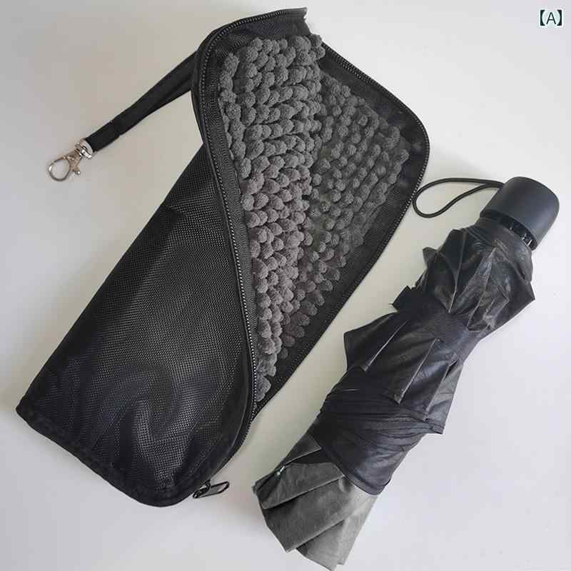 吸収性 傘 カバー 包装 濡れた 傘 袋 ポータブル 防水 折りたたみ 傘 収納 袋