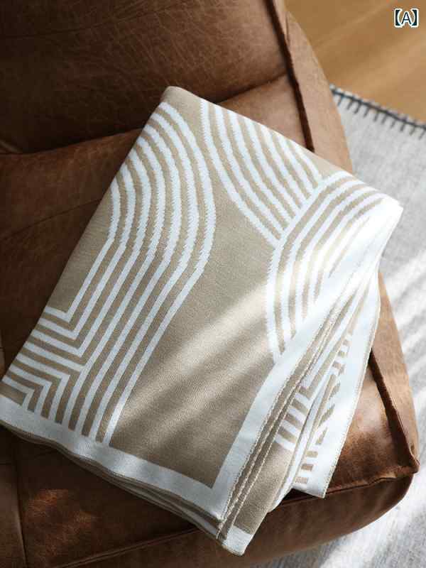 北欧 四季 航 エアコン 対策 整 ブランケット ソファ ブランケット レジャー 装飾 カバー ライト グレー ニット ウール ナップ ブランケット リビング ルーム素材：アクリル