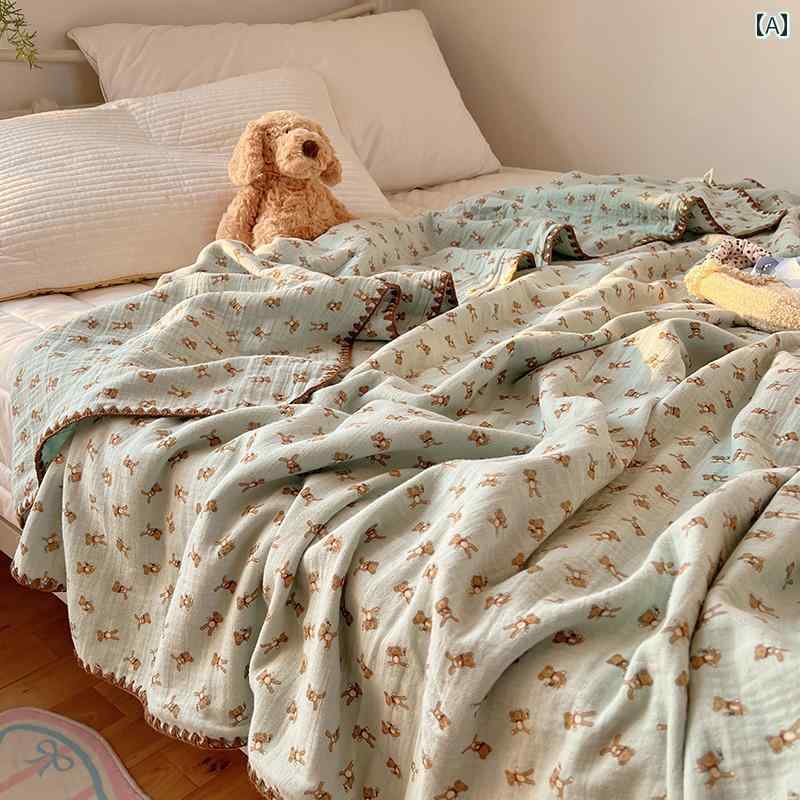 コットン クレープ ブランケット ソファカバー ブランケット エアコン ブランケット オフィス 昼寝 ブランケット 2025 かわいい コットン ブランケット生地：-