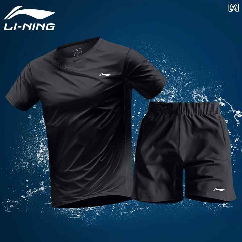 速乾 スーツ メンズ 夏 タイト トップ 半袖 ショートパンツ トレーニング ランニング フィットネス スポーツウェア.シンプルデザイン。袖 ショートパンツ トレーニング ランニング フィットネス スポーツウェアスタイル: スポーツブランド...
