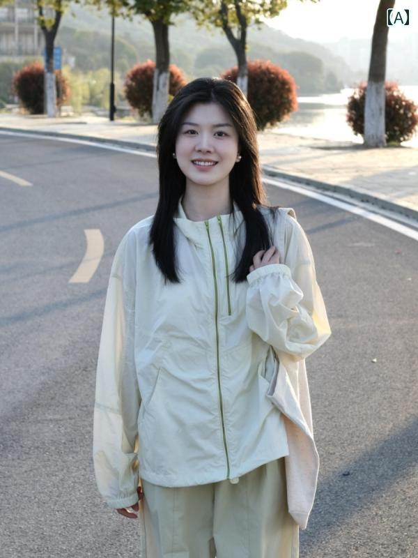 ミント グリーン 日焼け防止 服 女性用 2025年 夏 ゆったり カジュアル 軽量 通気性 アウトドア スポーツ スタンドカラー ジャケットサイズ: 2XL.S.M.L.XL