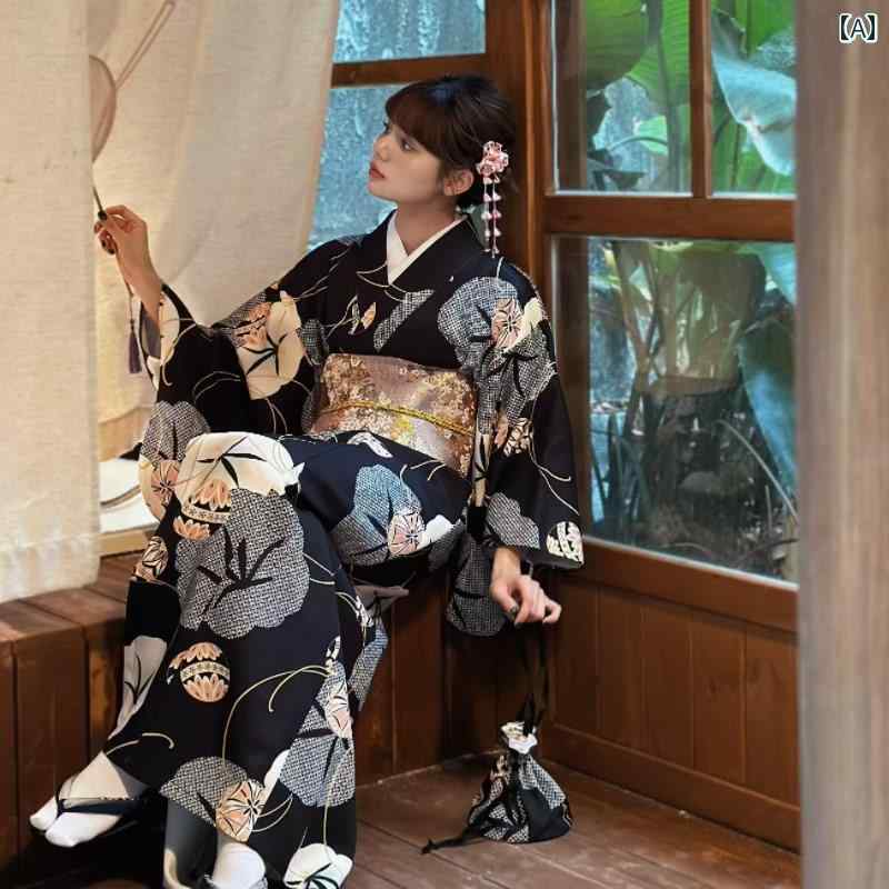 黒 ピンク 朝顔 手 まり ボール 日本の 着物 桜 季節 浴衣 レディース おしゃれ モダン かわいい カジュアル素材: ポリエステル