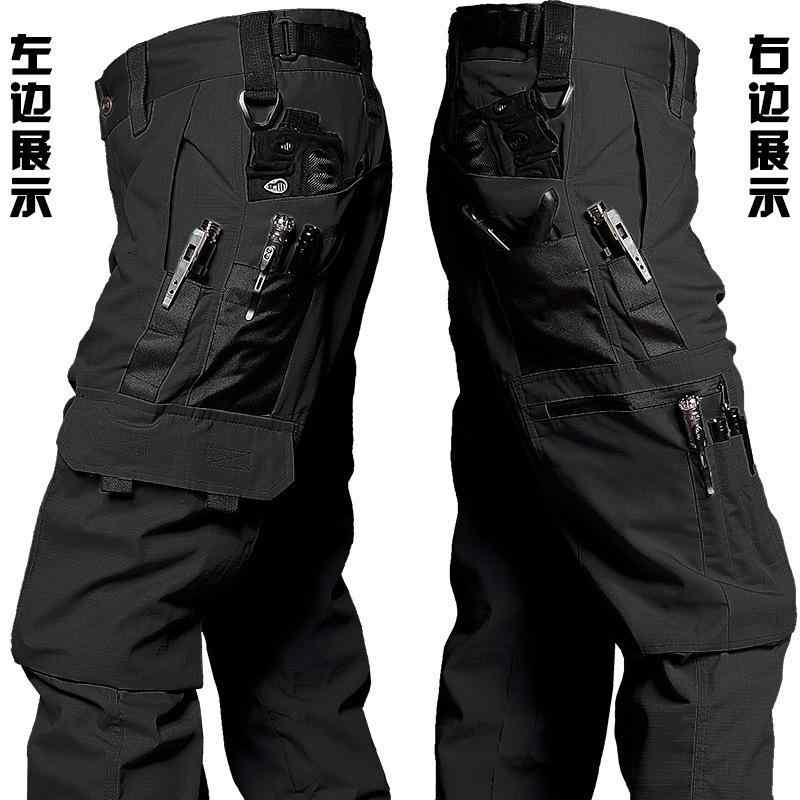 ワークパンツ メンズ 男性用 速乾 ミリタリー タクティカルパンツ アウトドア カーゴパンツ 作業着 無地 ロングパンツ 春秋 黒 カーキ グレー