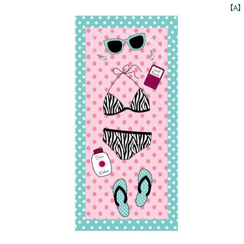 夏 メンズ レディースの高 価値の 多機能 プリント バス タオル 薄手 速乾性が あり 吸水性が あり 糸 くずの ない 水泳用 ビーチ タオルの要素：新鮮なスタイルサイズ: 150x70cm生地：-対象：ユニセックス製品重量[*g/個]...