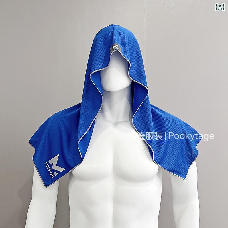 フラッシュ 水に 触れると クール！ アウトドア 速乾 男女兼用 日焼け防止＆ 吸 汗 タオル.シンプルスタイル。カラフルカラーオシャレデザイン色の分類：黒.青.緑迷彩.グレー迷彩.フローラルブルー