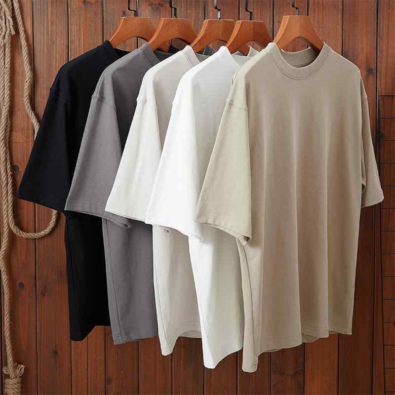 Tシャツ メンズ 男性用 半袖Tシャツ 無地 コットン 綿 厚手 ビッグシルエット ドロップショルダー 白 黒 ベージュ グレー アメカジ カジュアル・スタイル: アメカジ・柄: 無地・タイプ: プルオーバー・ネックライン: ラウンドネック...