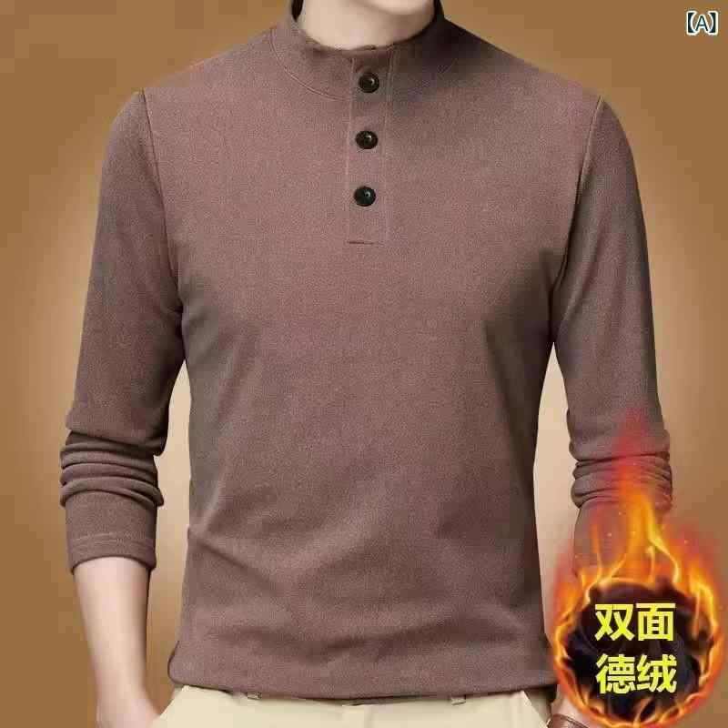 Tシャツ メンズ 男性用 長袖 裏起毛 あったかインナー 秋冬 ゆったり 大きめサイズ 普段使い 部屋着 ラウンドネック 暖かい 伸縮性 耐摩耗性・カテゴリ: Tシャツ・スタイル: ビジネス.カジュアル・柄: 無地・ネックライン: ラウンド...