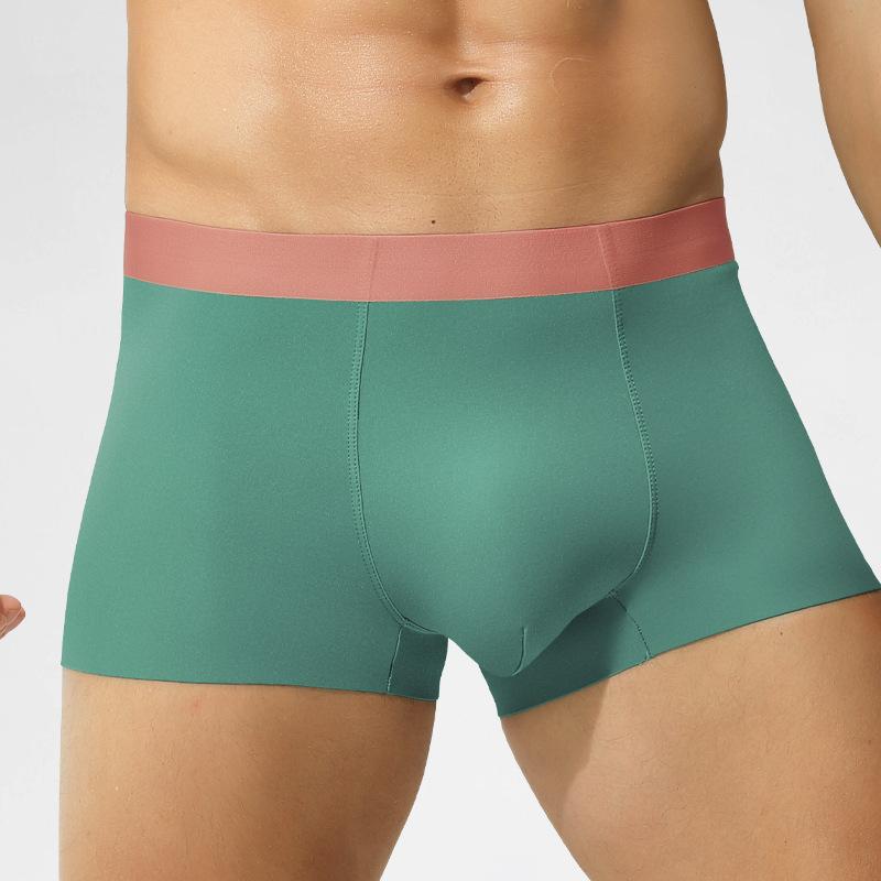 ボクサーパンツ メンズ 男性用 100双糸 モダール 無縫製 シームレス スポーツ 平角 通気性 L XL 2XL 3XL 浅杏グレー 深藍虾红 深灰桔红 浅灰灰兰 绿色黄色 砖红绿色・機能: スポーツ・素材: モダール.粘纤・生地: ニッ...