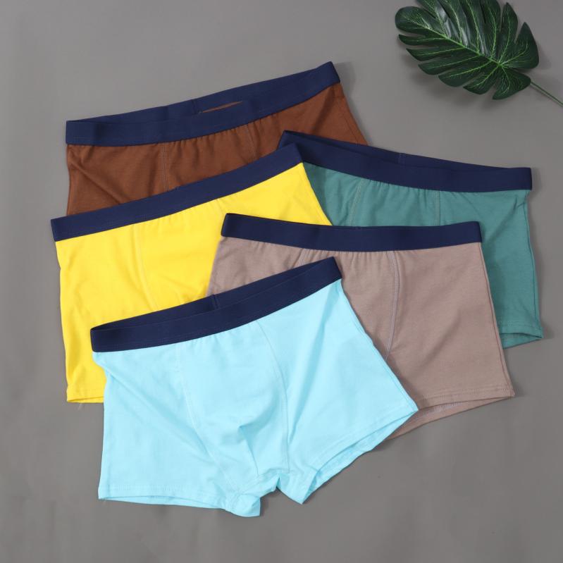 パンツ メンズ 男性用 ボクサーパンツ コットン 撞色 無地 中学生 高校生 インナーウェア S M L XL 2XL 通気性 快適・機能: 通気性・素材: 綿・生地の種類: 平織り・腰タイプ: ミドルウエスト・柄: 無地・対象者: 少年・...
