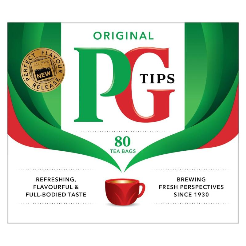 PG Tips Original 紅茶ピージーチップス オリジナルティー 80袋 [正規輸入品]長方形