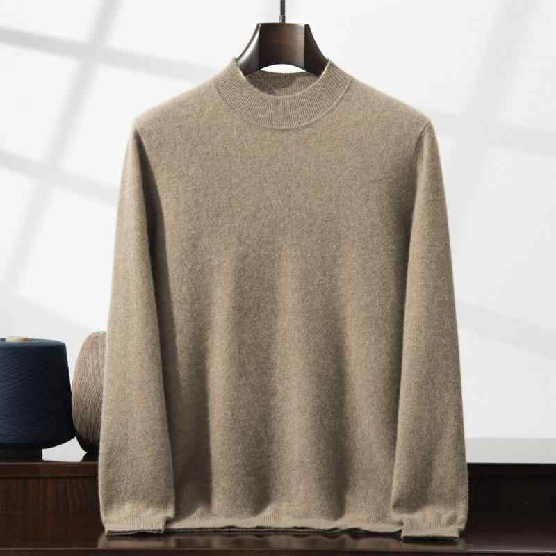 ニット メンズ セーター ビジネス カジュアル トップス ウール 無地 長袖 秋冬 S M L XL XXL XXXL ミルクホワイト ベージュ キャメル グレー ネイビー ブラック