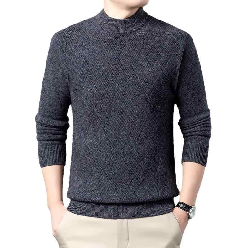 ニット メンズ 羊毛 セーター ウール 長袖 トップス 丸首 プルオーバー 秋冬 ミディアムグレー ブラック ベージュ系・項目: スタイル・値: プルオーバー・項目: フィット・値: レギュラー・項目: ネックライン・値: クルーネック・項...