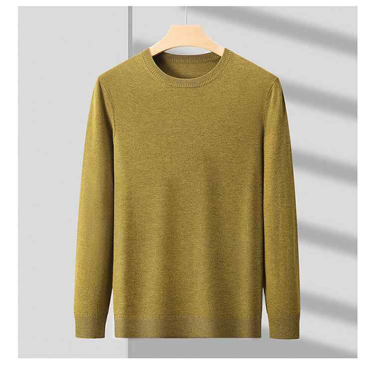 ニット メンズ 男性用 セーター ウール混紡 クルーネック 無地 長袖 トップス プルオーバー カットソー カジュアル スタイル 普段着 春秋 ブラック 黒 ブルー 青・スタイル: プルオーバー・フィット: ゆったり・ネックライン: ラウン...