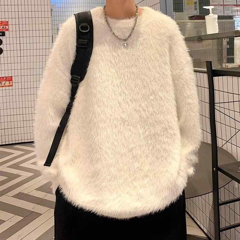 ニット メンズ 男性用 裏起毛 Tシャツ トップス 長袖 防寒 インナー 混紡 ゆったり 無地 黒 ブラック 白 オフホワイト 秋冬・カテゴリ: ニット・スタイル: プルオーバー・フィット: ルーズ・ネックライン: ラウンドネック・袖丈: ...