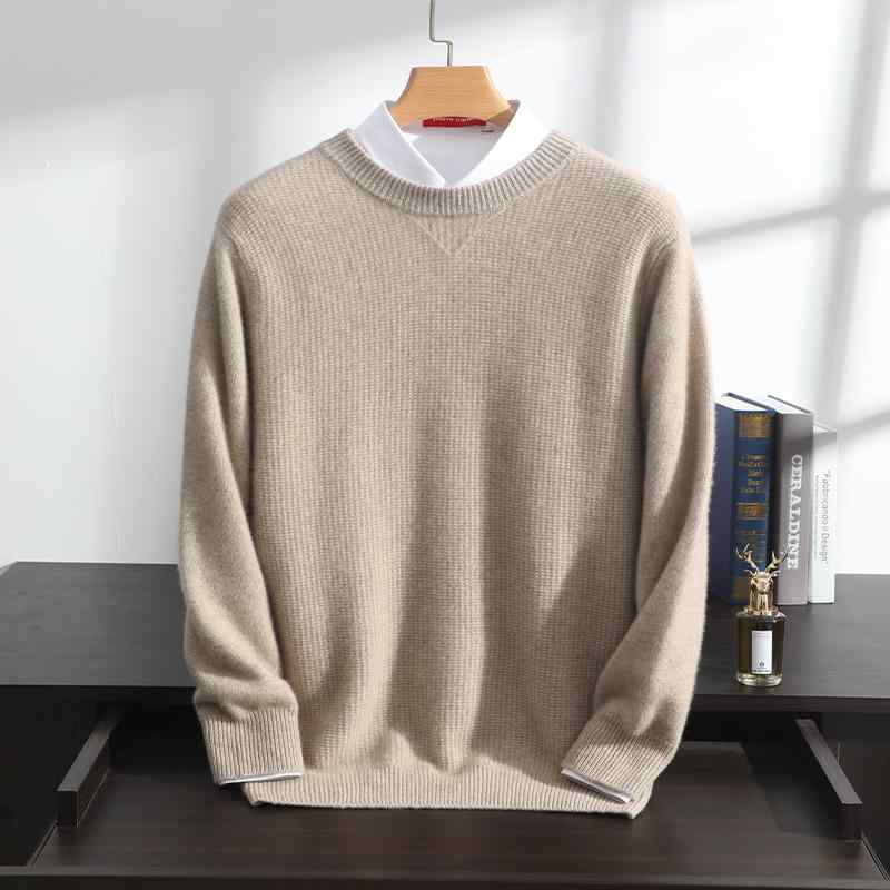 ニット メンズ 羊毛 セーター クルーネック 秋冬 厚手 無地 トップス プルオーバー カットソー S M L XL 2XL 3XL ベージュ グレー ブルー 普段使い・カテゴリ: ニット・セーター・スタイル: ブリティッシュ・ネックライン...
