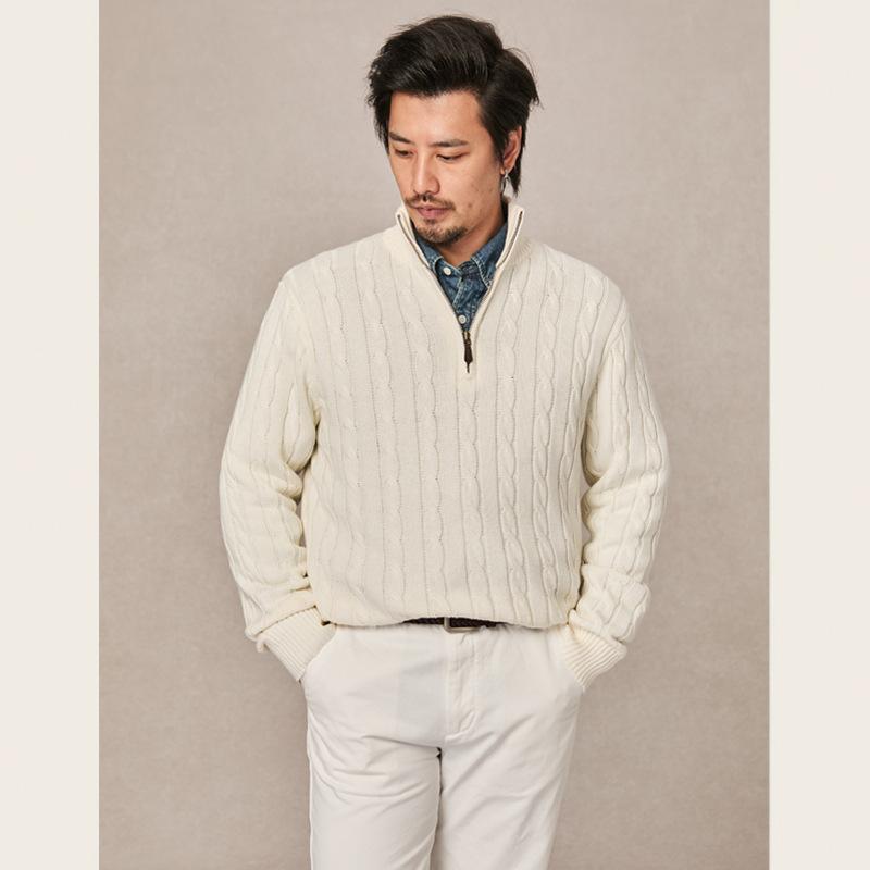 ニット メンズ ニットセーター タートルネック ケーブル編み 長袖 プルオーバー ゆったり トップス 秋冬 アイボリー 紺色 ブラウン キャメル