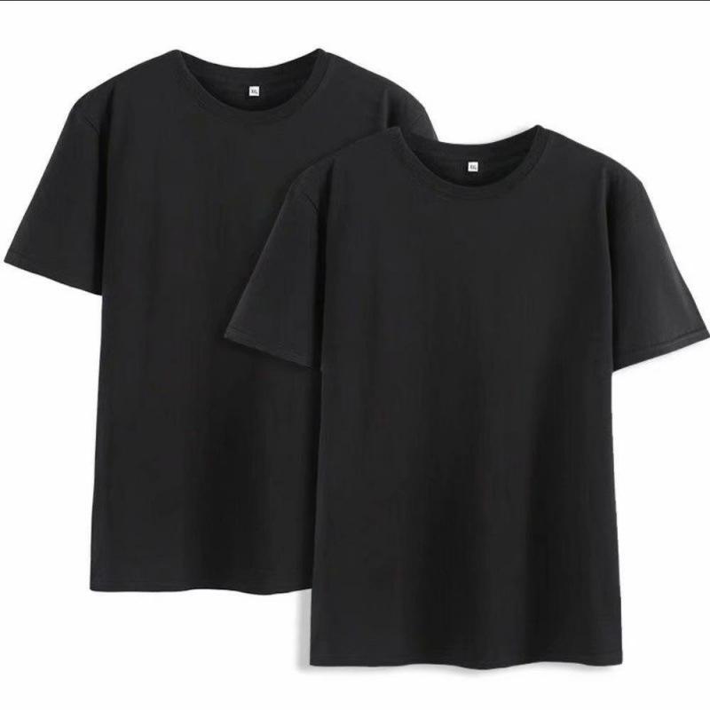 Tシャツ メンズ コットン 半袖 無地 スリム クルーネック インナー 作業着 トップス ブラック ホワイト M L XL XXL 3XL 4XL 5XL