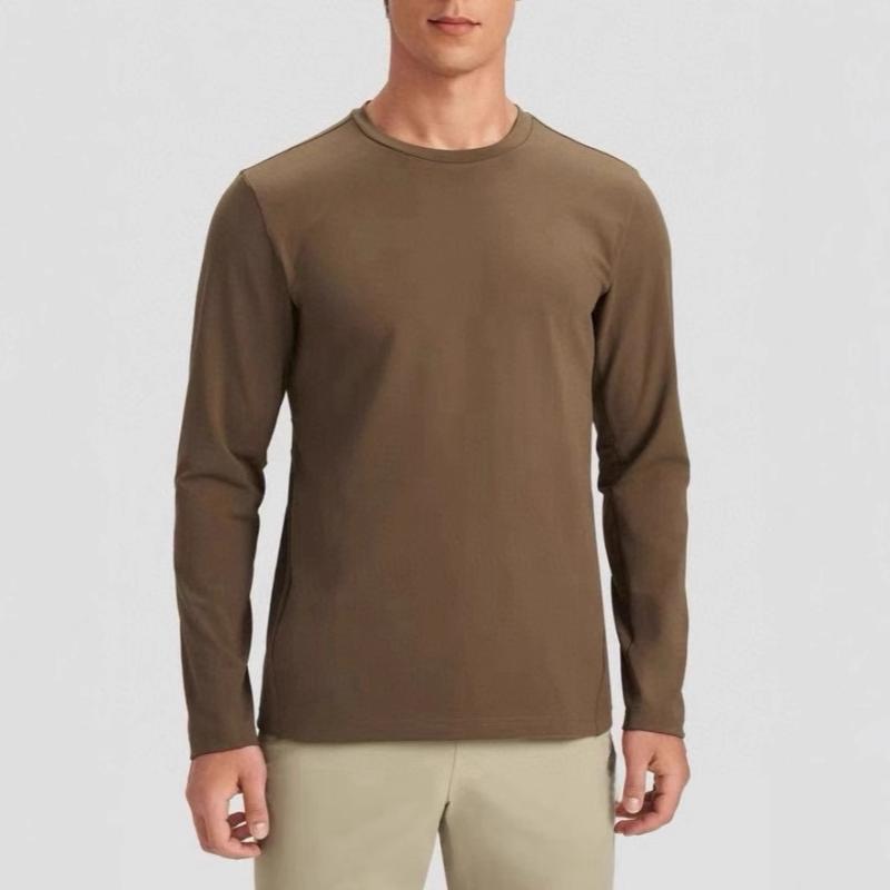 Tシャツ メンズ 男性用 長袖 ニット トップス インナーウェア コットン 吸湿速乾 トレーニング スポーツ ウェア ルームウェア 白 黒 カーキ ネイビー・カテゴリ: Tシャツ・スタイル: スポーツ・素材: 綿96%以上・柄: 無地・フィ...