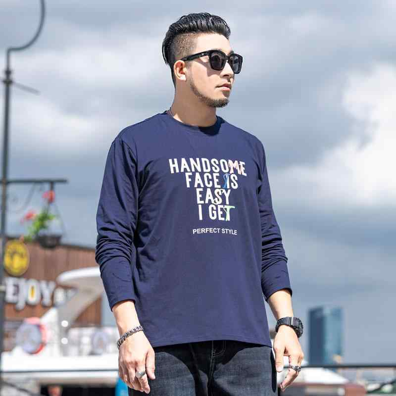 2個セットTシャツ メンズ 大きいサイズ 男性用 トップス 長袖 コットン プリント ロゴ 秋 普段使い リラックス ゆったり ブラック ネイビー カーキ グレー ブルー・スタイル: カジュアル・素材: 綿95%・対象: メンズ・カテゴリ:...