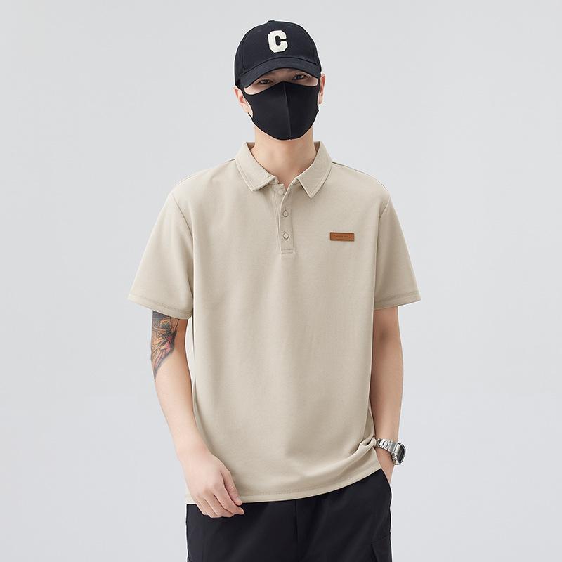 ポロシャツ メンズ 半袖 トップス 防臭 快適 涼しい 通気性 ポリエステル 洗濯OK カジュアル スポーティー M L XL 2XL 3XL 4XL 黒 白 ベージュ