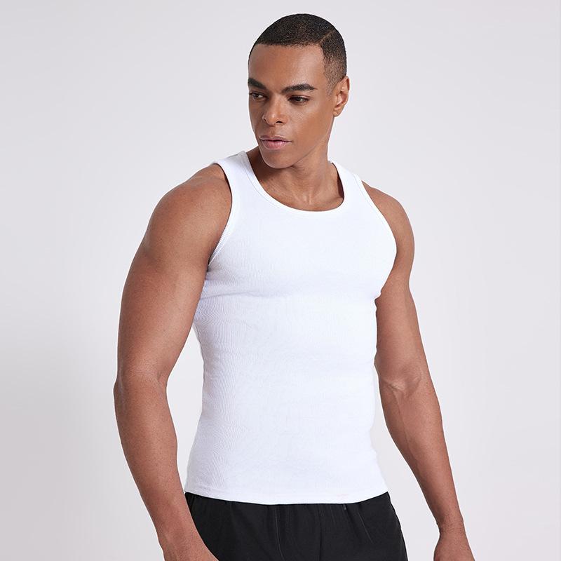 タンクトップ メンズ 男性用 ポリエステル 高弾力 ノースリーブ Tシャツ 無地 スポーツウェア ジム ウェア トレーニング ランニング 普段使い カジュアル 韓国 白 黒 春夏・カテゴリ: Tシャツ/背心・スタイル: 韓国版.カジュアル・...