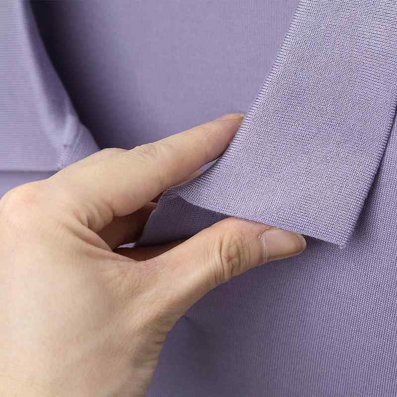 ポロシャツ メンズ 半袖 再生繊維 無地 シーガルカラー スキッパーネック 薄手 105/M 110/L 115/XL 120/2XL 125/3XL 130/4XL 浅米色 浅中灰 ダークグレー 月霧色 カーキ 淡霧紅 暗茶色 紫藤色 深...