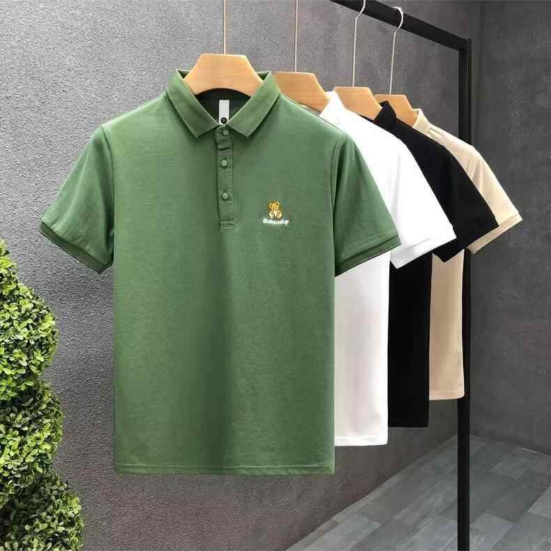 ポロシャツ メンズ 半袖 Tシャツ カットソー 襟付き ゆったり カジュアル トップス 春夏 ブラック ホワイト カーキ グリーン・スタイル: ベーシック・袖丈: 半袖・フィット: ゆったり・柄: キャラクター・加工: プリント・・対象年齢...
