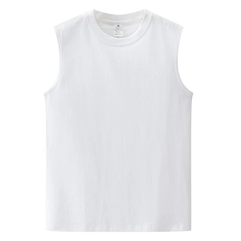 2個セットタンクトップ メンズ 男性用 コットン 綿 ノースリーブ Tシャツ バスケットボール スポーツウェア ルーズフィット ラウンドネック 白 黒 グレー・版型: ルーズ・柄: 無地・主な素材: 綿99.99%・スタイル: スポーツ・カ...