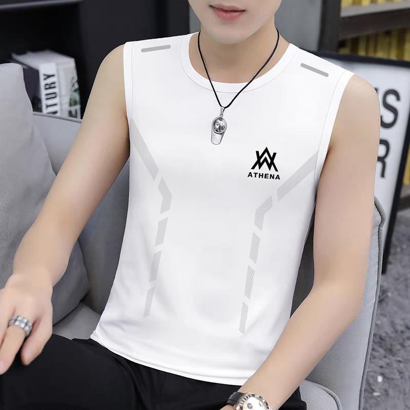 Tシャツ メンズ タンクトップ 接触冷感 速乾 スポーツ インナー ルームウェア 部屋着 トレーニング ランニング ポリエステル ゆったり 春夏 ブラック ホワイト グレー ブルー・商品カテゴリ: Tシャツ/背心・スタイル: カジュアル・フ...