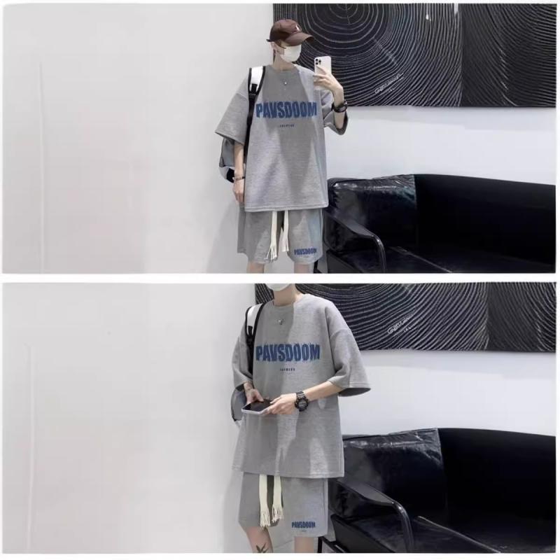 セットアップ メンズ 男性用 ワッフル 半袖 Tシャツ 短パン 上下 2点 スポーツウェア 部屋着 ルームウェア カジュアル 春夏 黒 白 グレー 青 大きいサイズ・スタイル: スポーツ・・パンツ丈: ショートパンツ・トップス: Tシャツ・...