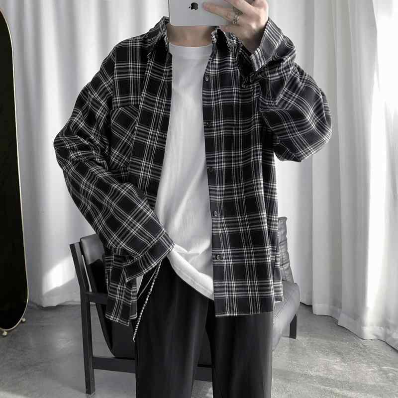 シャツ メンズ 長袖 格子柄 コットン トップス 普段使い カジュアル 開襟シャツ M L XL 2XL 3XL 黒 黄色 赤・素材: 綿96%以上・スタイル: 流行・対象年齢: 成人・対象: メンズ・カテゴリ: シャツ・柄: 格子・袖丈:...