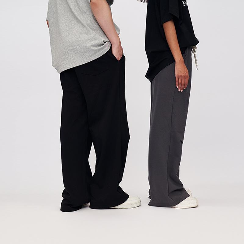 パンツ 男性用 運動 ズボン カーキ 深グレー 黒 コットン ルーズ ストレートパンツ イージーパンツ・スタイル: スポーツカジュアル・対象: 青少年.成人.男性・パンツ型: ルーズ・パンツ丈: フルレングス・ウエスト: ミドルウエスト・ベ...