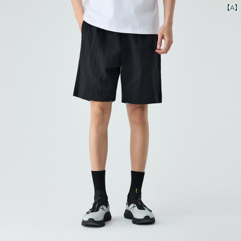 ハーフパンツ メンズ 男性用 撥水 速乾 ストレート イージーパンツ 薄手 無地 黒 ブラック カーキ 深グレー M L XL XXL・カテゴリ: ハーフパンツ・・パンツの長さ: ショート・股上: ミドルウエスト・ベルト: なし・フロント:...