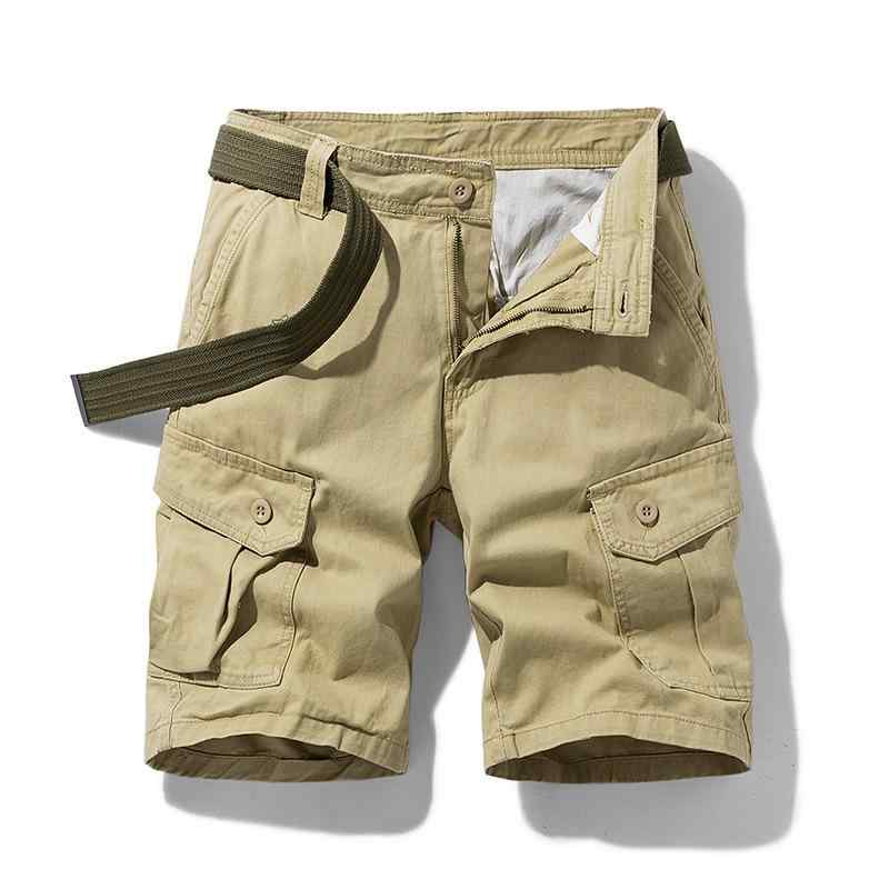 ハーフパンツ メンズ 男性用 カーゴパンツ ワークパンツ ショートパンツ 綿 混紡 ゆったり カーキ ブラック ネイビー カーキ 黒 紺色 多ポケット カジュアル 春夏